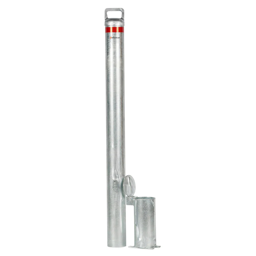 Bollard Removable Padlock 90mm In Ground - Galvanised — Car Park Safety ...